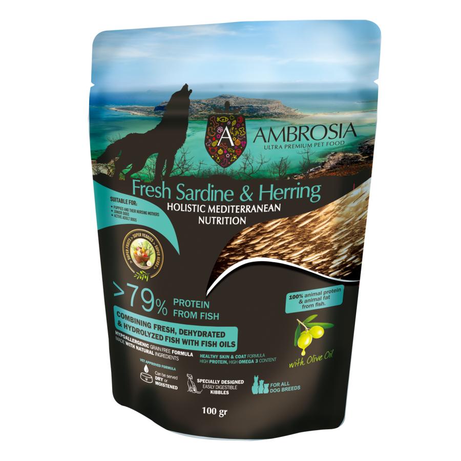 AMBROSIA アンブロシア ドッグフード HMN サーディン＆ヘリング 100g : フォアモストオンラインショップ - 通販 - Yahoo!ショッピング