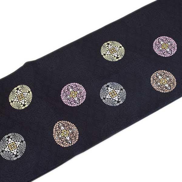 仕立て上がり品 京都西陣織 正絹 九寸 名古屋帯 お洒落 新品 未使用 青褐色系 ONLY na-2289 : na-2289 : 和装小物の ...