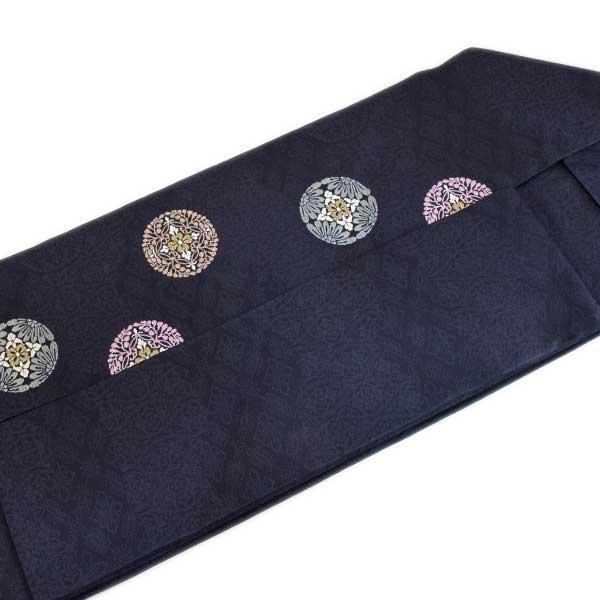 仕立て上がり品 京都西陣織 正絹 九寸 名古屋帯 お洒落 新品 未使用 青褐色系 ONLY na-2289 : na-2289 : 和装小物の ...