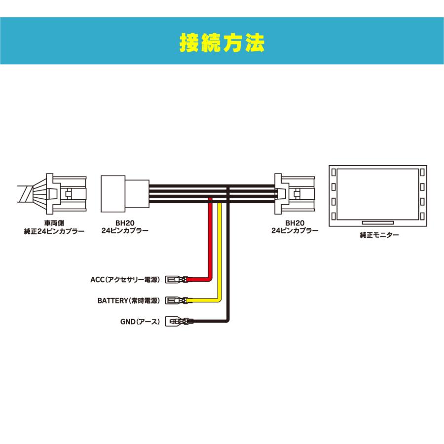 電源取出しケーブル BH20 ホンダ純正ナビ ビートソニック公式 : ビートソニック公式Yahoo!店 - 通販 - Yahoo!ショッピング