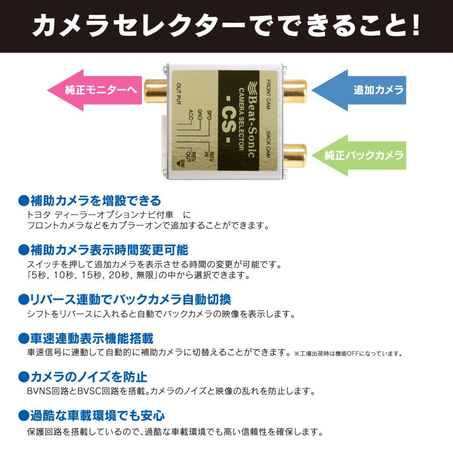 カメラセレクター CS2A トヨタ ディーラーオプションナビ付き車用 ビートソニック公式 : ビートソニック公式Yahoo!店 - 通販 ...