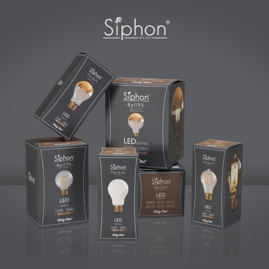 【3年保証 フィラメントLED電球「Siphon」スティック T185 LDF124D】 E26 クリアタイプ レトロ アンティーク インダストリアル ブルックリン 間接照明 ...