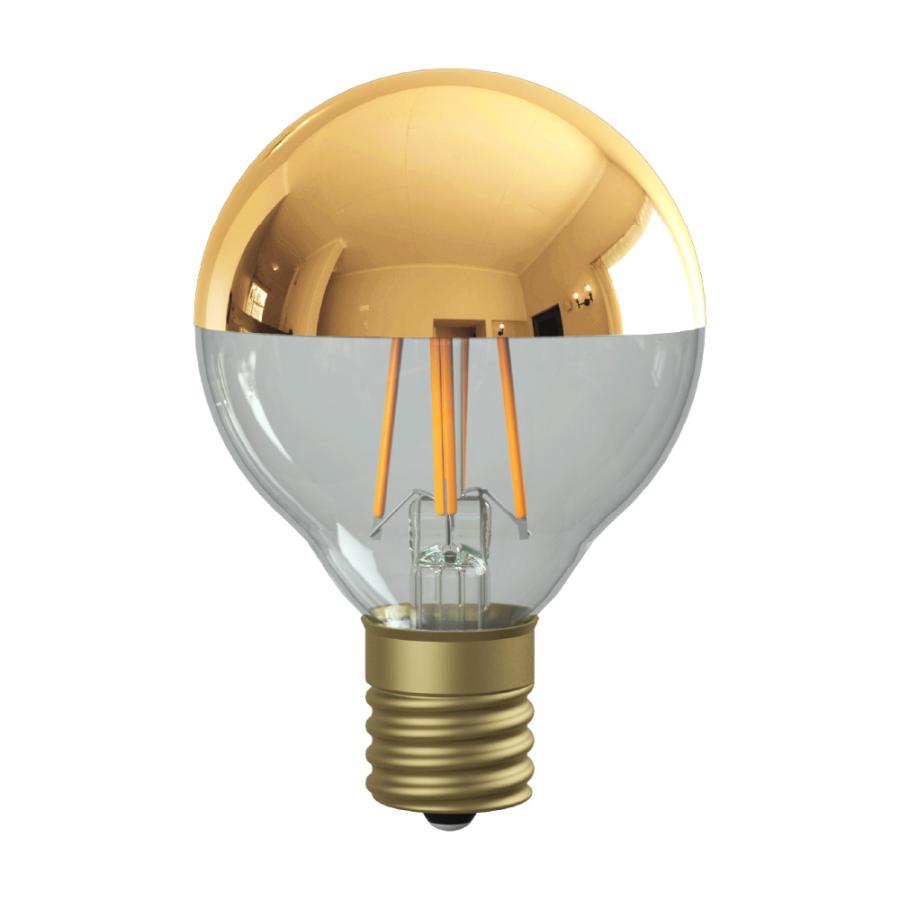 【フィラメントLED電球「Siphon」ボール50 LDF92D】E17 gold mirror 電球色 Tミラー レトロ アンティーク インダストリアル ブルックリン 間接照明 ランプ ...