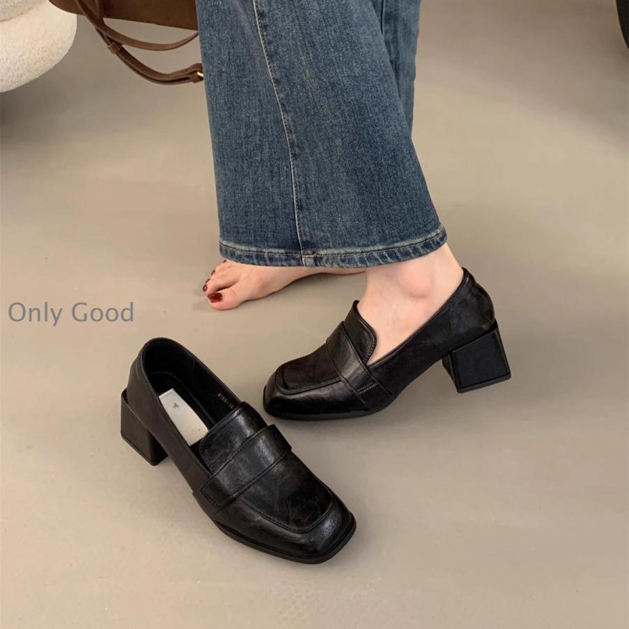 パンプス スリッポン モカシン レディース ローファー チャンキー