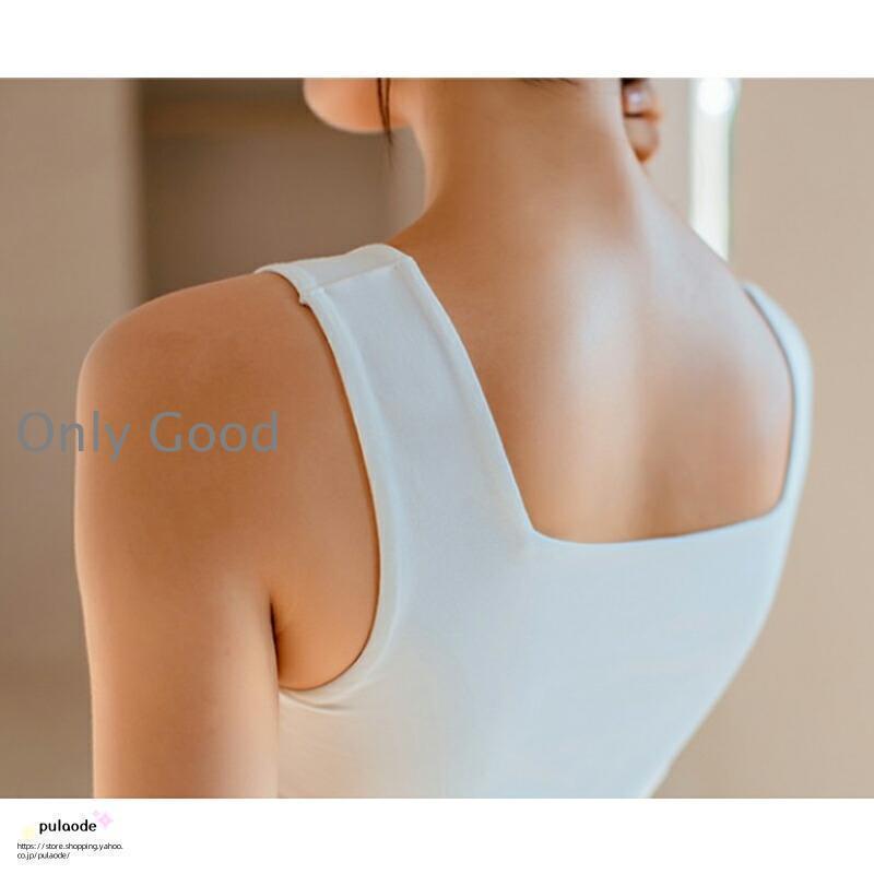 タンクトップ レディース カップ付き インナー カップ付きインナー ノンワイヤー ノースリーブ ブラトップ スクエアネック ナイトブラ ブラキャミ 楽ち : ff088-mhg53 ...