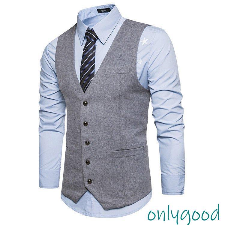 ジレベスト メンズ ジレメンズ 無地 前開き スーツベスト テーラードベスト ビジネス チョッキ ノースリーブ : Only Good ...