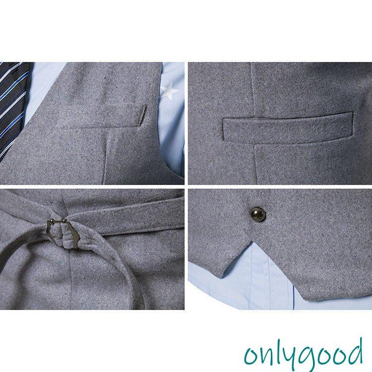 ジレベスト メンズ ジレメンズ 無地 前開き スーツベスト テーラードベスト ビジネス チョッキ ノースリーブ : Only Good ...