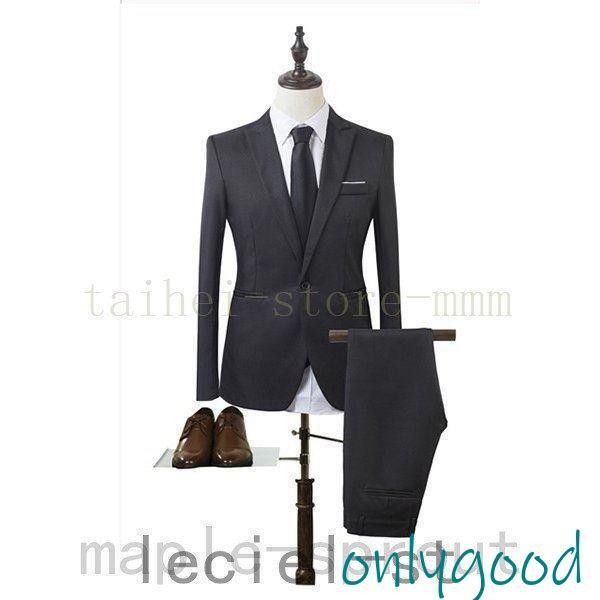 メンズスーツセット新作アウタースタイリッシュレギュラー紳士服ビジネススーツホスト披露宴結婚式カジュアルxf001 : Only Good ...