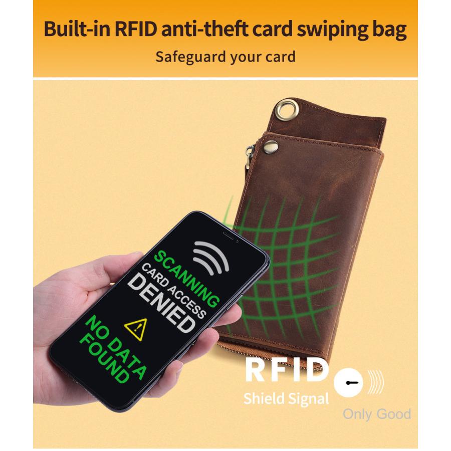 長財布 メンズ レディース 財布 レザー お札入れ 牛革 牛皮 レトロ