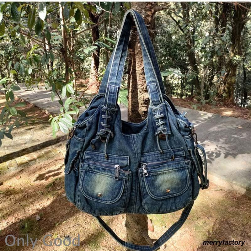トートバッグ ショルダーバッグ レディース デニムバッグ 大容量