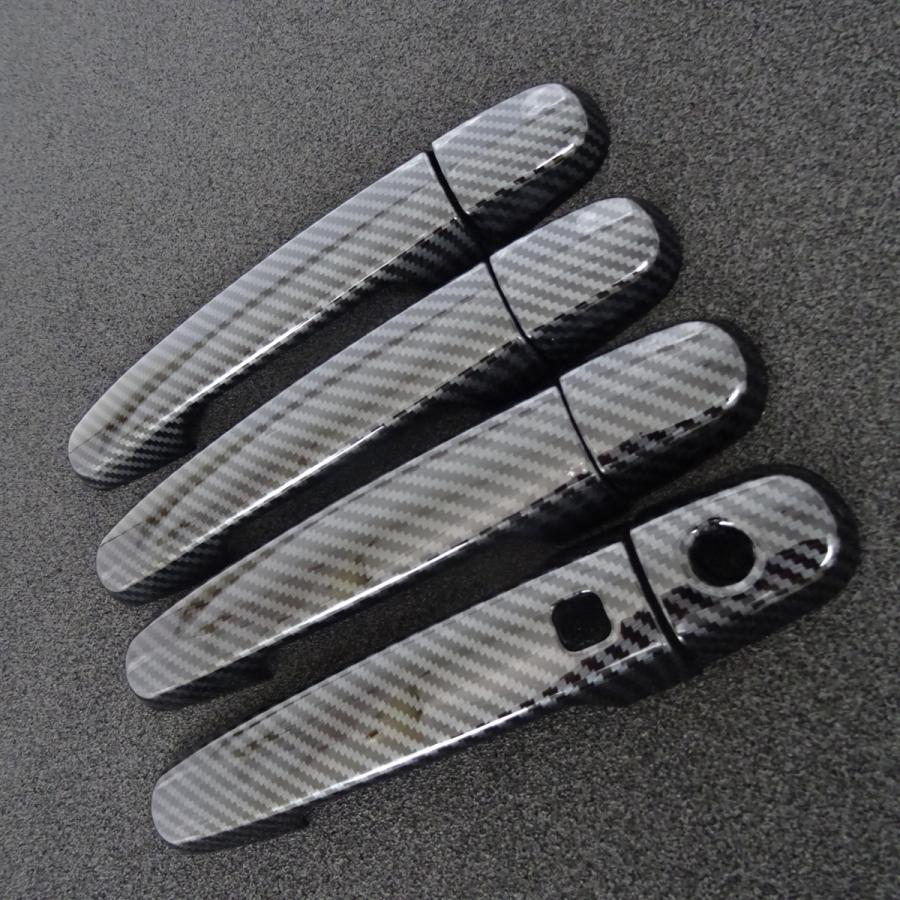スポーティ全開♪ カーボン ルック ドアハンドル カバー ヴォルツ ZZE136 ZZE137 ZZE138 カルディナ ZZT241W AZT241W AZT246W ST246W 穴1 ...