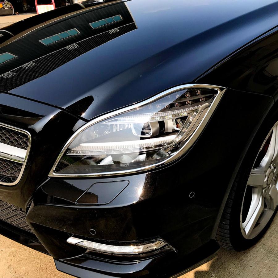 メルセデス ベンツ メッキ ヘッドライト ヘッドランプ リング W218 C218 CLS350 CLS550 CLS63 クーペ CLSクラス ガーニッシュ : オンリーワンショップ01 ...