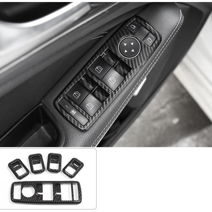 メルセデス ベンツ カーボン ルック ウインドウ スイッチ カバー W212 E220 E250 E300 E350 E400 E550 セダン ワゴン ハイブリッド Eクラス : オンリー ...