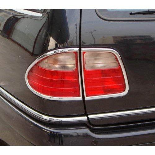 メルセデス ベンツ メッキ テールライト テールランプ リング W210 E230 E240 E320 E400 E430 E55 Eクラス ワゴン ガーニッシュ :a9947:オンリーワン ...