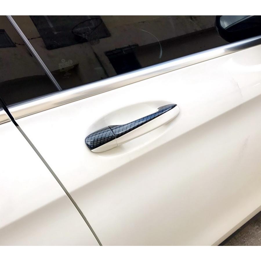 メルセデス ベンツ カーボン ルック ドアハンドル カバー W213 S213 E200 E220d E250 E350e E400 E450 E43 E53 E63 Eクラス ワゴン 右H ...