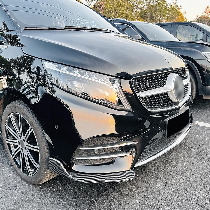 スポーティ全開♪ メルセデス ベンツ カーボン ルック フロントバンパー リップ スポイラー W447 V220d V260 スポーツ AMGライン Vクラス : オンリーワンショップ01 ...