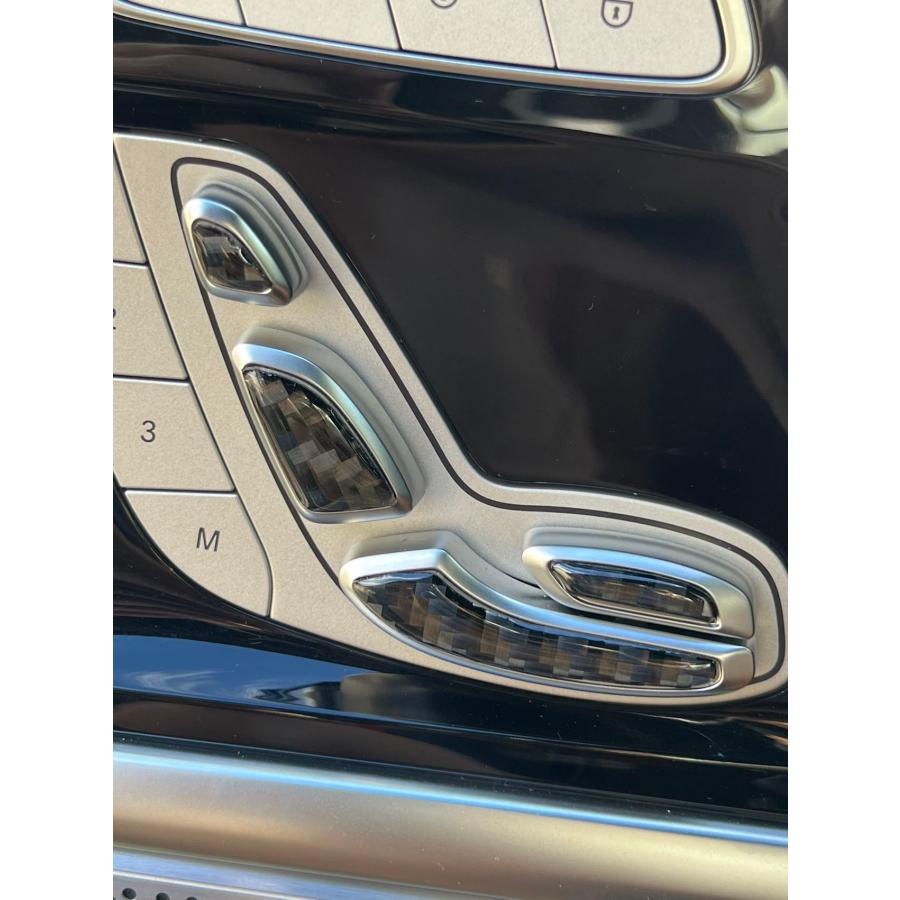 スポーティ全開♪ ベンツ カーボン ルック シートスライダー スイッチ カバー W213 E200 E220d E250 E350e E400 E450 E43 E53 E63 : オンリー ...