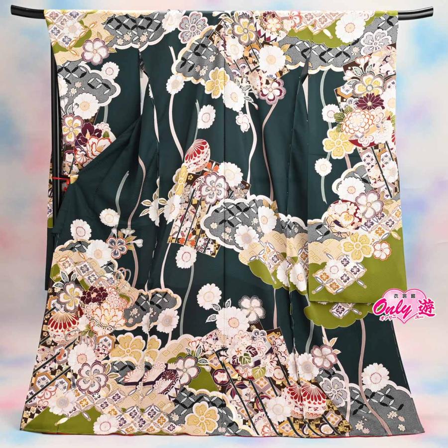 C090-BN1360-L24/振袖セット/レンタル/20-1214BN/Lサイズ/レディース/成人式/振袖/ブランド/正絹/着物レンタル ...