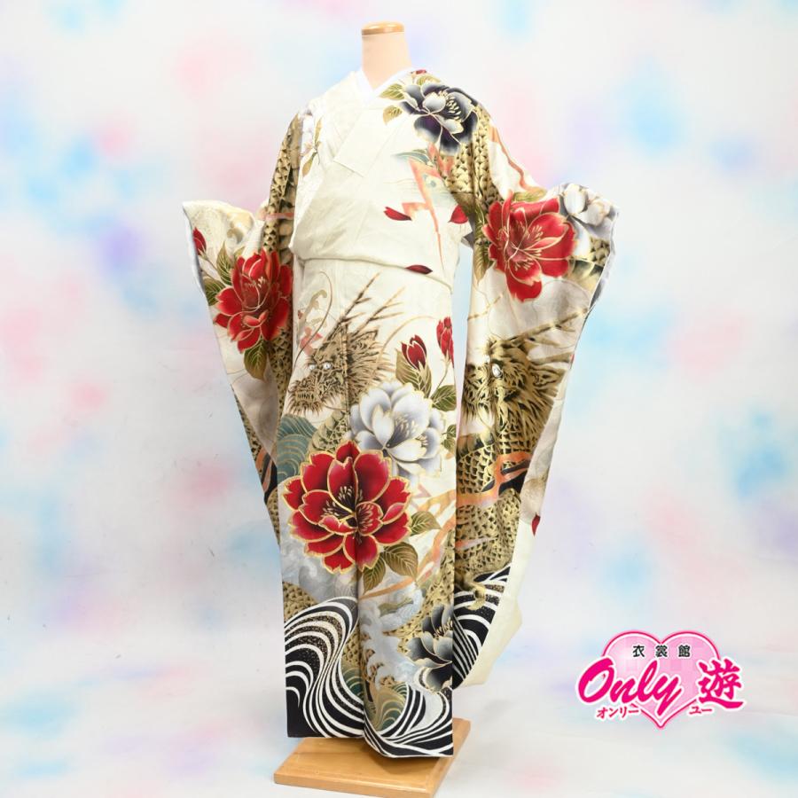 B110-NB1960-L20/振袖セット/レンタル/yukipoyo/20-810NB/ブランド/レディース/成人式/振袖/モダン柄/正絹 ...