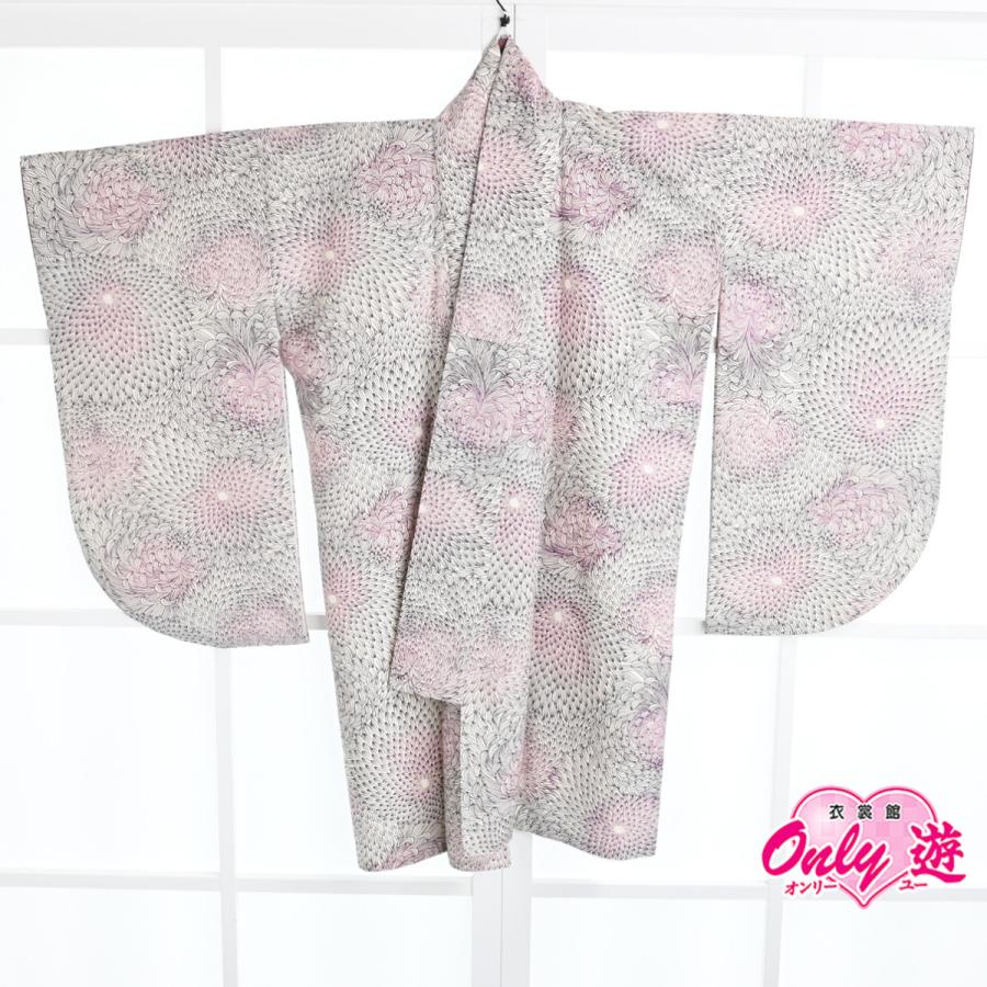 D03-0110/オリジナル袴用二尺袖/袴用着物/22-0352BN/レディース/Lサイズ/卒業式/謝恩会/レンタル/菊/オフ白/小振袖/二尺袖/小紋柄/着物レンタル : 京都衣裳館オンリー遊 ...