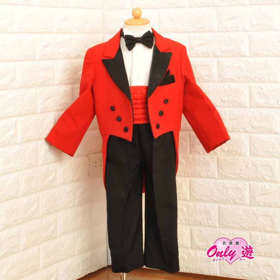 D17-0150/OI/男児礼服/タキシード/B090-2OI/レンタル/男の子/2歳用/90cm/エンビ服/赤/ : b2-001 : 京都衣裳館オンリー遊スタジオ醍醐 - 通販 ...
