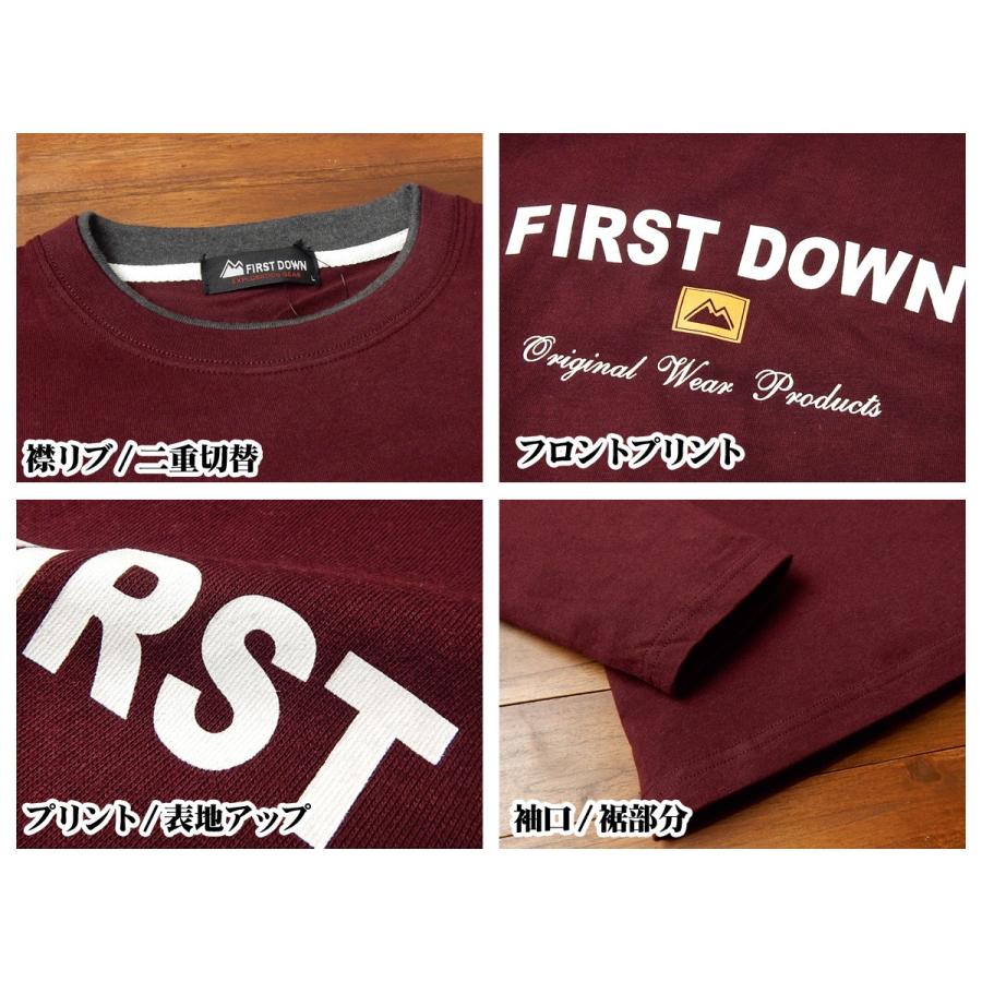 送料無料 紳士 メンズ FIRSTDOWN/ファーストダウン 綿100％ 長袖 Tシャツ M L LL a-1980b-wn メール便対応 : オンスタイル - 通販 - Yahoo!ショッピング