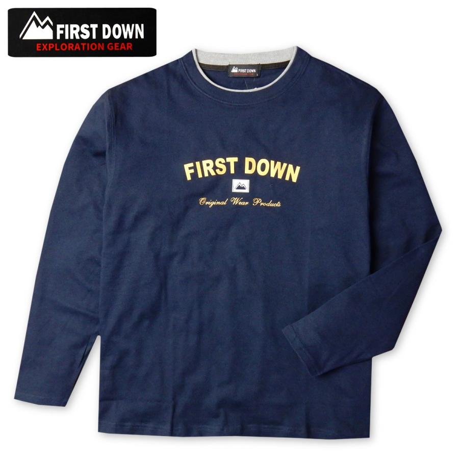 送料無料 紳士 メンズ FIRSTDOWN/ファーストダウン 綿100％ 長袖 Tシャツ M L LL a-1980c-nv メール便対応 : オンスタイル - 通販 - Yahoo!ショッピング