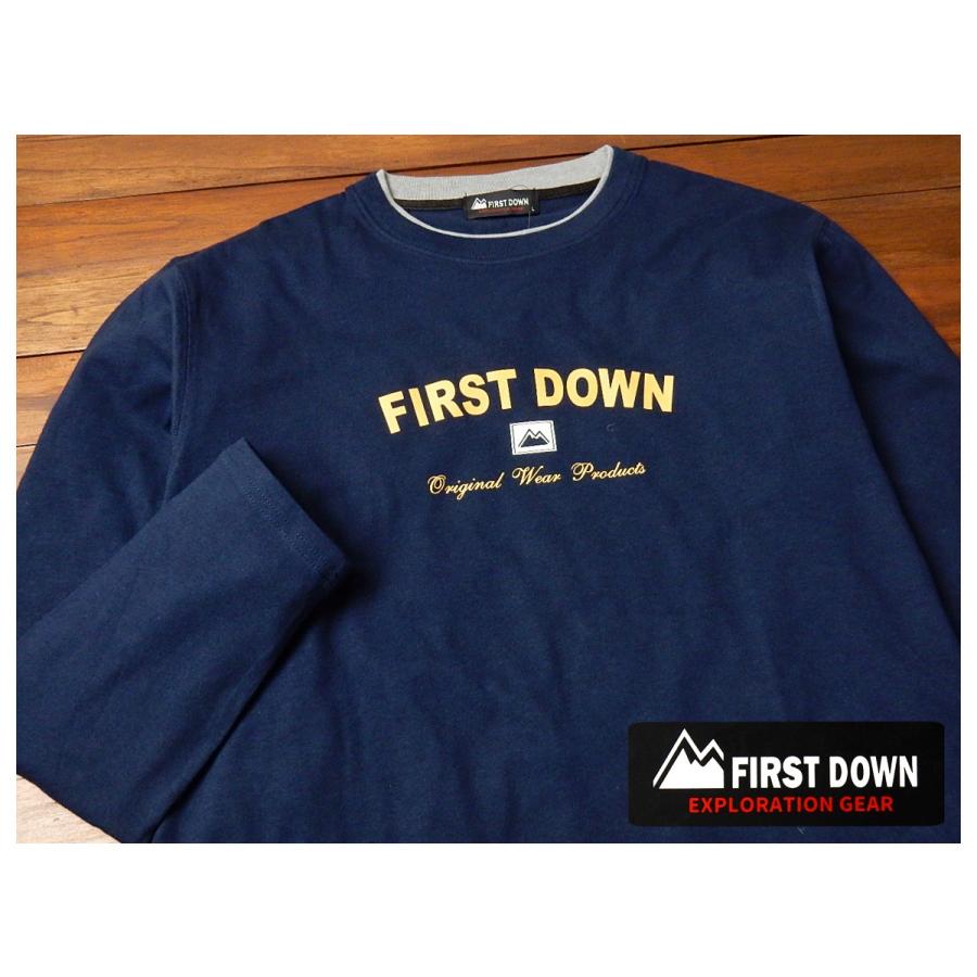 送料無料 紳士 メンズ FIRSTDOWN/ファーストダウン 綿100％ 長袖 Tシャツ M L LL a-1980c-nv メール便対応 : オンスタイル - 通販 - Yahoo!ショッピング
