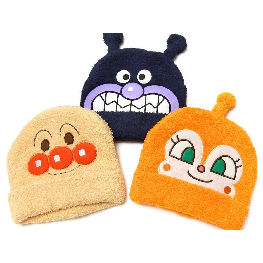 送料無料 男児 女児 ベビー なりきり 帽子 アンパンマン マシュマロ風ニット 裏ボア あったか iw-0411 メール便対応 : オンス ...