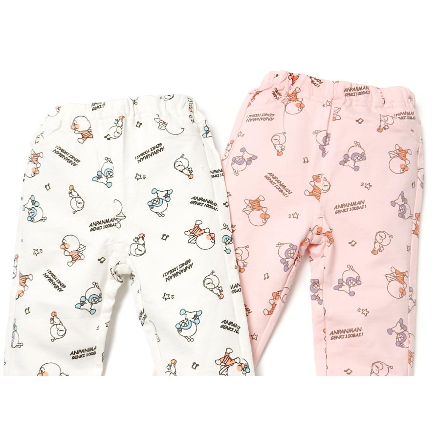送料無料 女児 ベビー ミニ裏毛 ロング パンツ アンパンマン 綿100％ スウェット ボトムス ベビー服 女の子 80cm 90cm ...