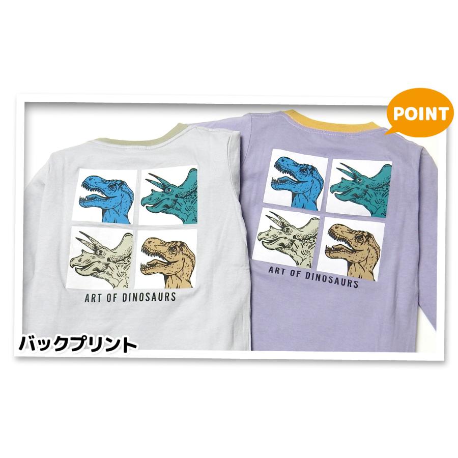 送料無料 男児 キッズ 本体綿100％ 長袖 Tシャツ 恐竜プリント バックプリント ワッペン 子供服 男の子 nw-1036 メール便対応 : オンスタイル - 通販 - Yahoo!ショッピング