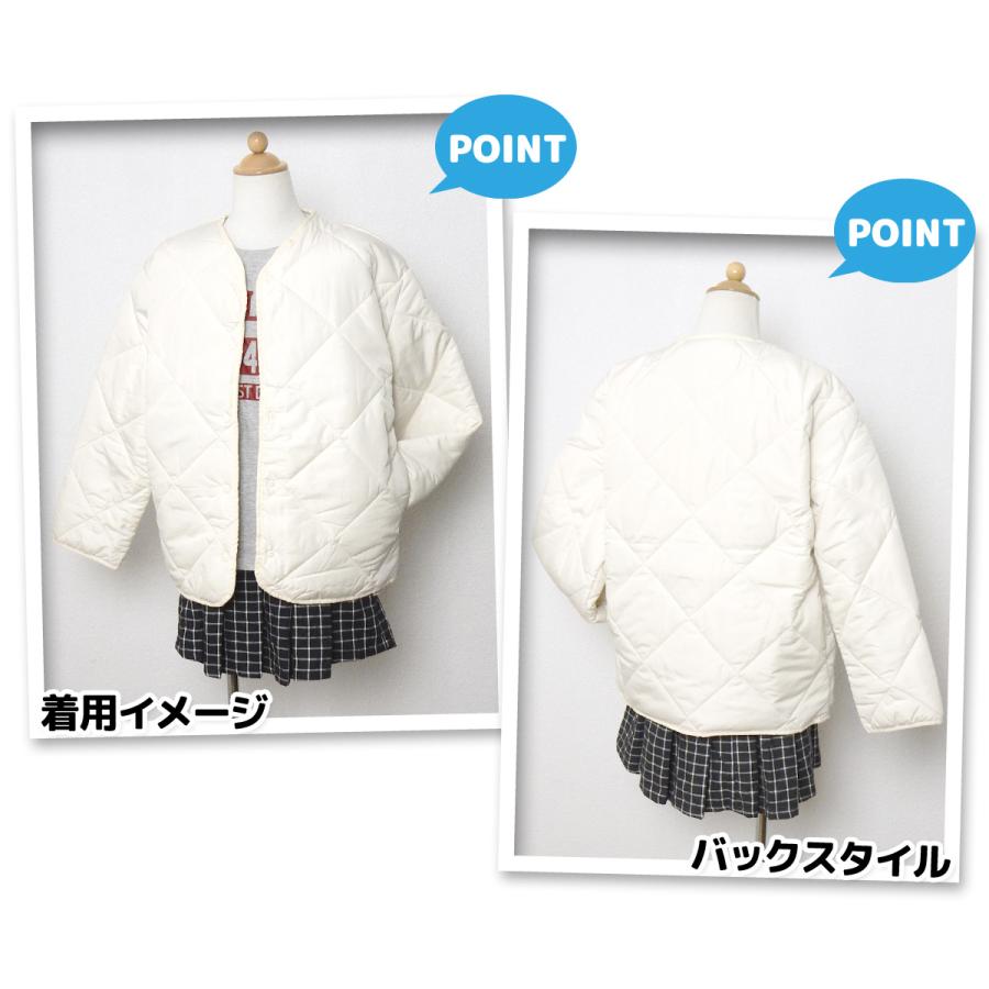 送料無料 女児 ジュニア ファイバーダウン ジャケット ノーカラー アウター あったか 中綿 保温性 スナップボタン 軽量 子供服 女の子 nw-1238 : オンスタイル - 通販 ...