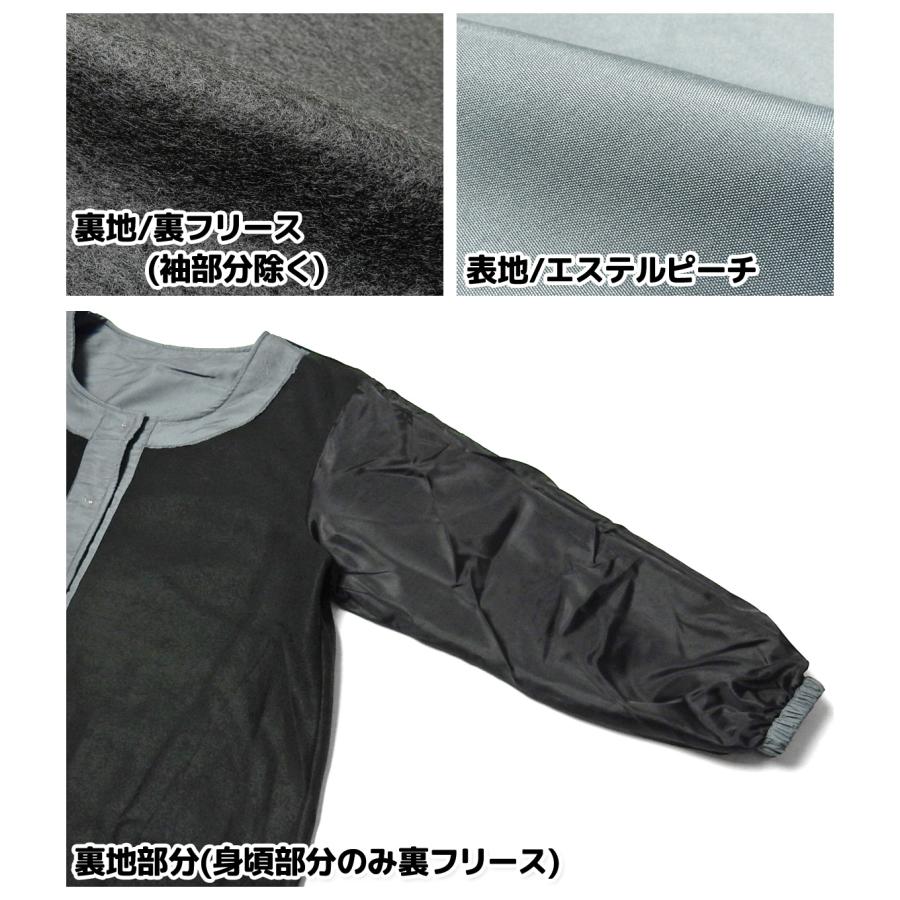 送料無料 婦人 レディース 裏フリース スモック エプロン 前開き 防寒 あったか素材 エステルピーチ 保温性 ポケット付き 無地 sl ...