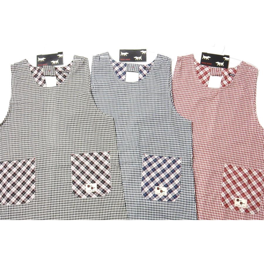 送料無料 婦人 レディース ラン型 エプロン 後ろボタン＆ひも留め 先染めギンガムチェック柄 ポケット付き sl-0348 メール便対応 : オンスタイル - 通販 - Yahoo!ショッピング