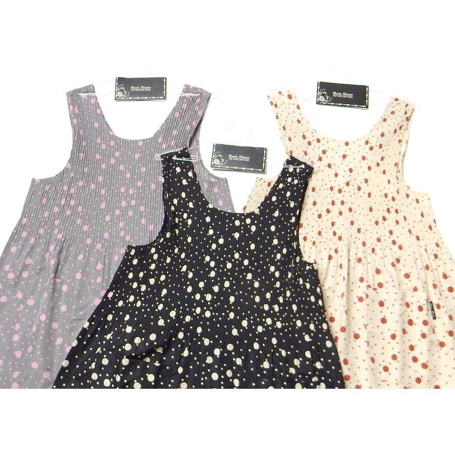 送料無料 婦人 レディース マイクロピーチ エプロン プリーツ加工 ドット柄 後ろボタン留め ポケット付き 軽量 sl-0609 メール便対応 : オンスタイル - 通販 - Yahoo!ショッピング