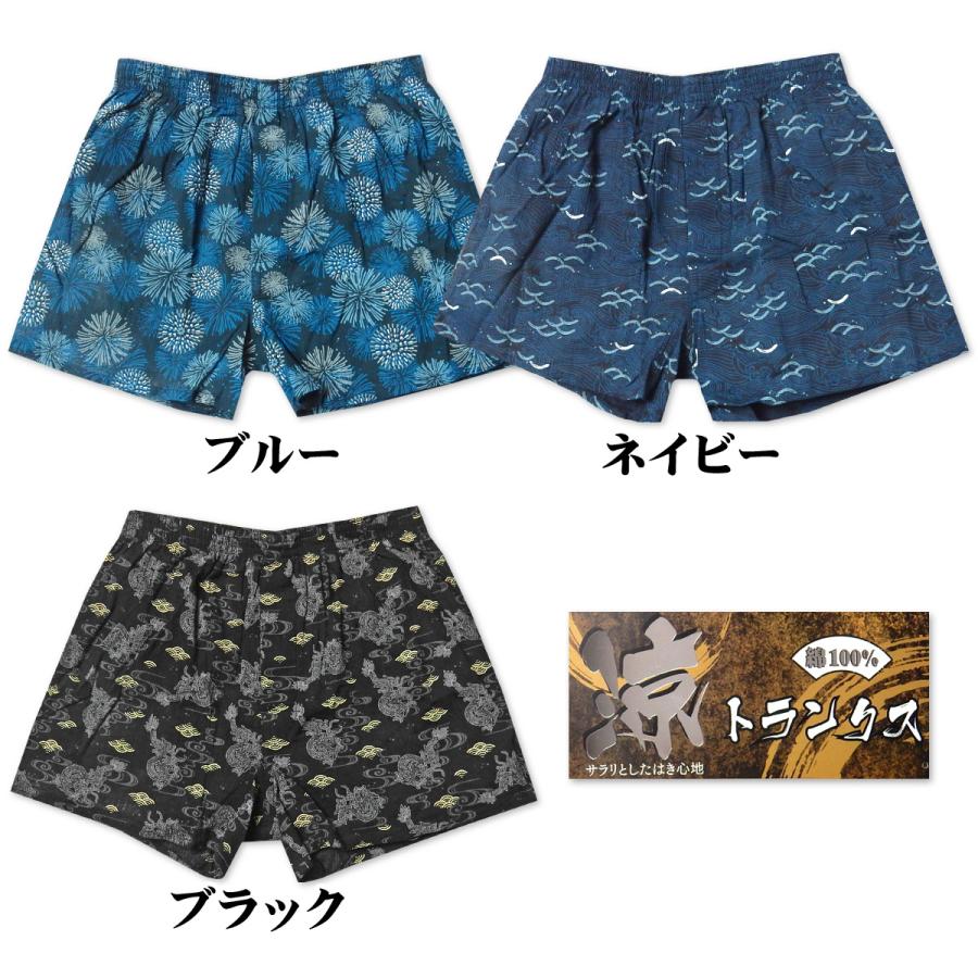 送料無料 紳士 メンズ 楊柳 トランクス 綿100％ サラリとしたはき心地 前開きボタン 和柄プリント アンダーウェア 下着 yg-2066 メール便対応 : オンスタイル - 通販 ...