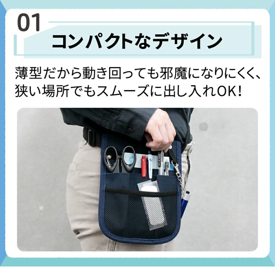 ナースポーチ ウエスト ショルダー 2way 小さめ 大容量 おしゃれ 仕事用 メッシュ ポケット 撥水 スマホ エプロンバッグ 腰 ベルトポーチ 看護師 介護士 mitas :10258 ...