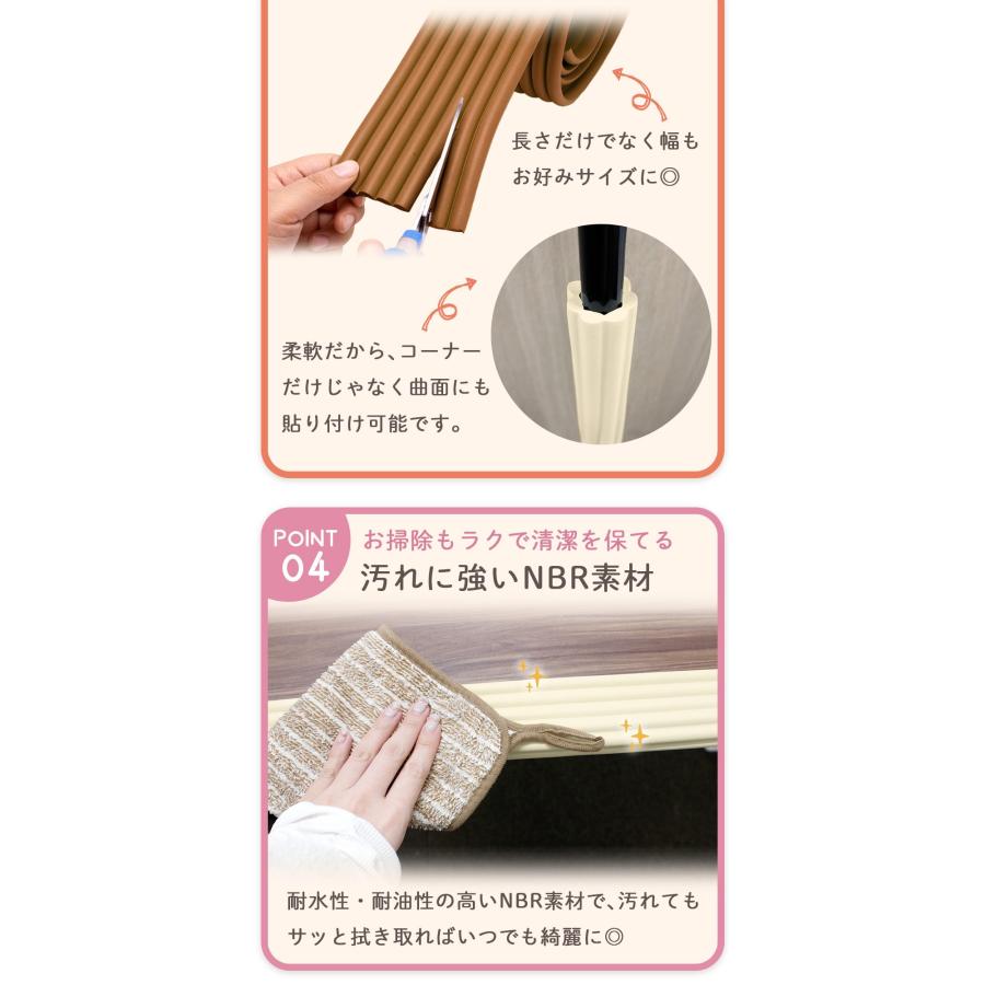 コーナークッション コーナーガードクッション 6m 波型 ワイドサイズ 幅広7.6cm 赤ちゃん 怪我防止 テープ ベビーガード 机 角 MILASIC ポイント消化 : mitas - 通販 ...