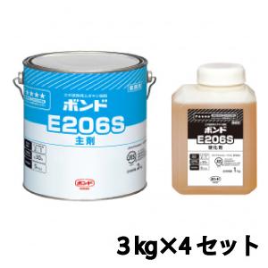 コニシ ボンドE206 3kg*4セット S/W 個人宅配送不可 配送時間指定不可 : glue-10004 : 防水・塗料のMr.マーベヤフー店 - 通販 - Yahoo!ショッピング