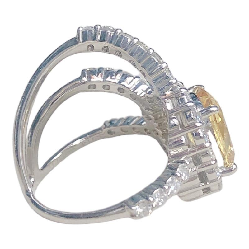 イエローサファイヤ非加熱リング Pt900プラチナ ジュエリー 中古 : OKURA ヤフーショッピング店 - 通販 - Yahoo!ショッピング