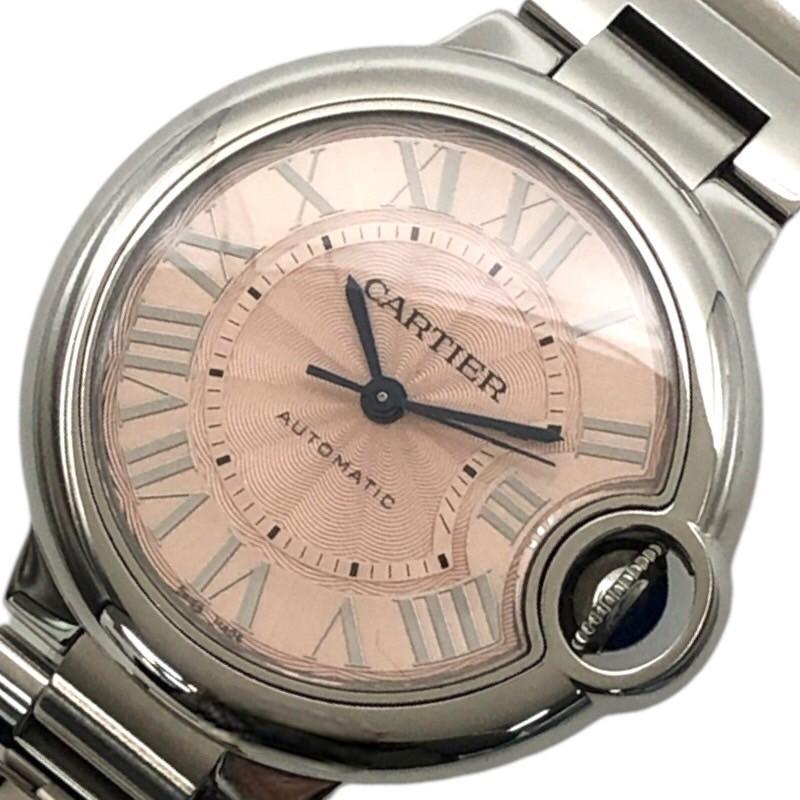 Cartier カルティエ バロン ブルー ドゥ 33mm W6920100 ピンク SS 腕時計 レディース 中古 : OKURA ヤフー ...