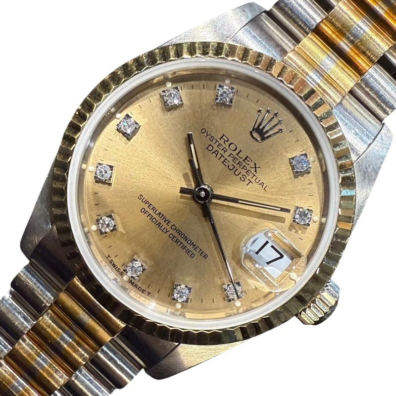 ロレックス ROLEX デイトジャスト31 トリドール 68279BIC K18ピンクゴールド/K18イエローゴールド/K18ホワイトゴールド ユニセックス 中古 ...