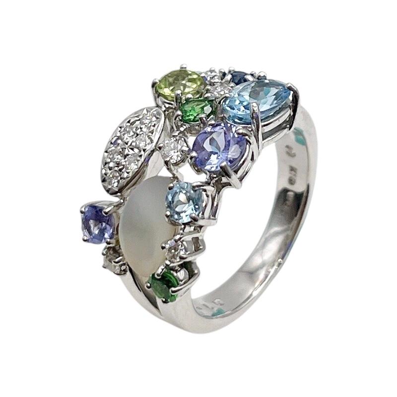 タサキ TASAKI リング K18WG ジュエリー 中古 : 2300042467594 : OKURA ヤフーショッピング店 - 通販 - Yahoo!ショッピング