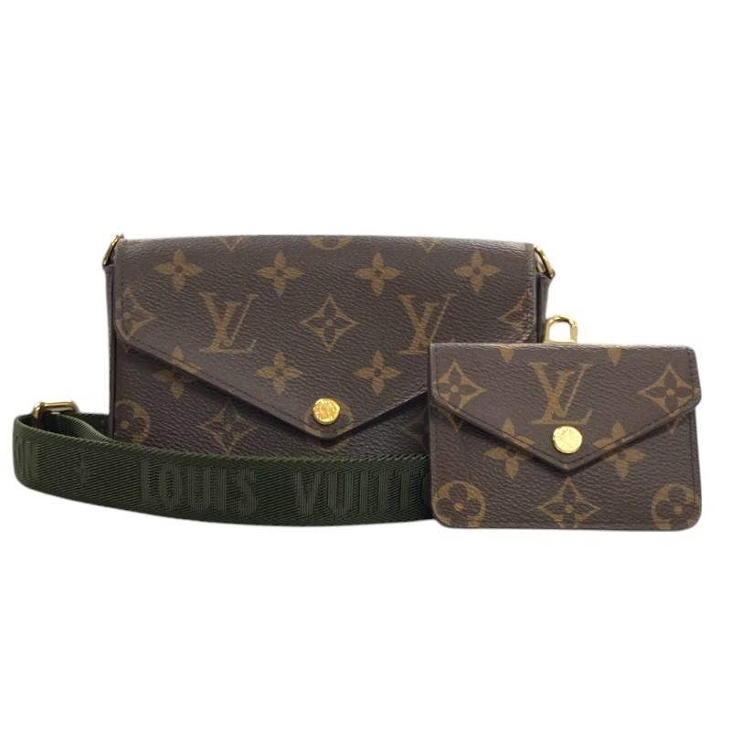 LOUIS VUITTON ルイ・ヴィトン ミュルティポシェットフェリシー M80091 モノグラム×グリーン ショルダーバッグ レディース ...