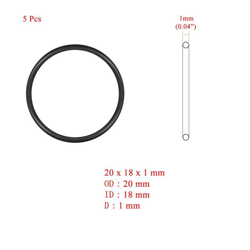 Ofowin 5個入り Oリング ニトリルゴム 18mm x 20mm 1mm ブラック オーリング 18mmの内径 20mmの外径 1mm幅 円 : On-Line Yahoo!店 - 通販 ...