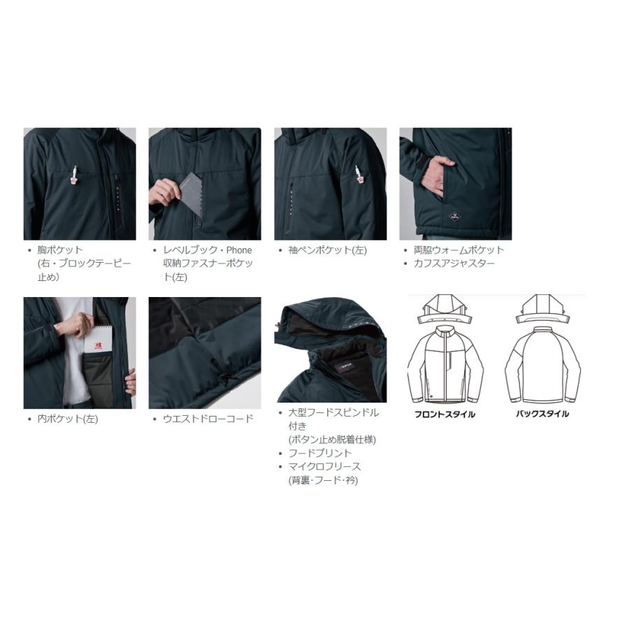 バートル 3260 ストレッチフーディ防寒ジャケット (ユニセックス) BURTLE ワークウェア : 作業服 キノウェアショップ - 通販 - Yahoo!ショッピング