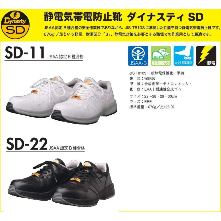 (代引不可) 静電 安全靴 ドンケル SD-11 SD-22 22.0cm〜30.0cm JIS T8101 合格 T8103 JSAA規格 B種合格 SD11 SD22 : 作業服 キノ ...