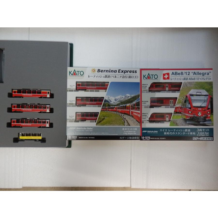 KATO Nゲージ 10-1273,10-1655,10-1656 レーティッシュ鉄道ABe8/12 3両セット+ 基本セット(3両)+増結 ...