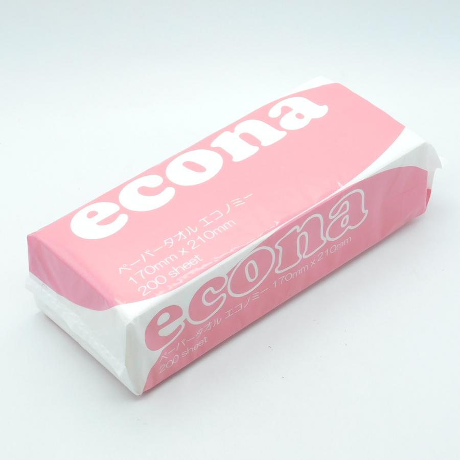 econa エコナペーパータオルエコノミー 200枚 小判 : 大槻食品館キャロットヤフー店 - 通販 - Yahoo!ショッピング