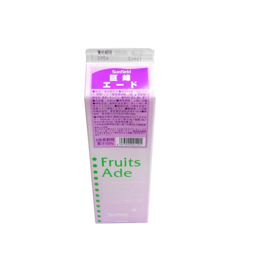 三田飲料 巨峰エード 1L : 大槻食品館キャロットヤフー店 - 通販 - Yahoo!ショッピング